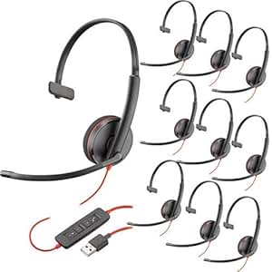 Amazon.com: Plantronics Blackwire 3210, USB-A Headset (10 Pack): Home ...
