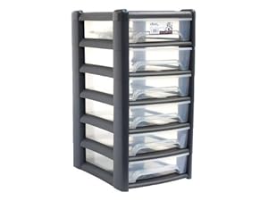 A4 plastic Drawer Unit With Six Draws: Amazon.co.uk: Kitchen & Home