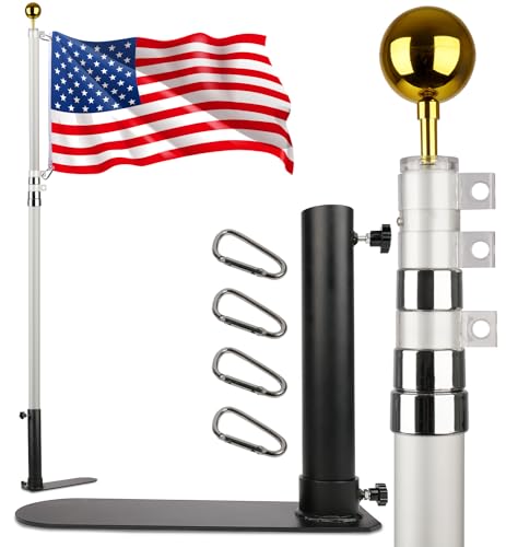 Lupar 20FT Tailgate Flag Pole Package with Heavy Duty Tire Mount ...