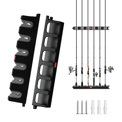Simple Deluxe Vertical Fishing Rod Holders Wall-Mounted – Simple Deluxe ...