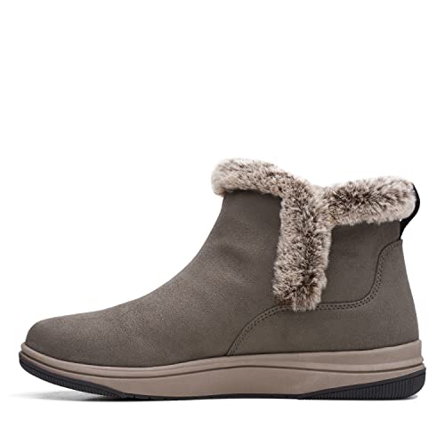 Clarks+Women%27s+Breeze+Fur+Ankle+Boot+Dark+Olive+Textile+8 for sale ...