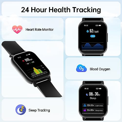 Smartwatch con Llamadas Bluetooth, 1.85" Reloj Inteligente Hombre Mujer ...