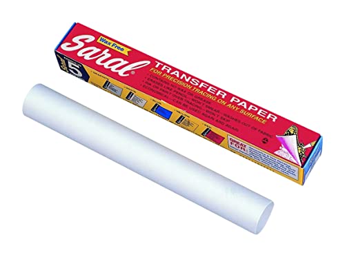 Saral Wax-Free Transfer Paper, 12-1/2 Inches X 12 Feet, White on ...