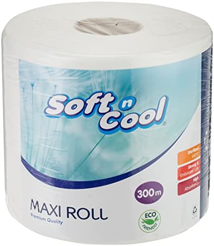 Soft N Cool Embossed Maxi Paper Roll 1Ply 300 Meter price in Saudi ...