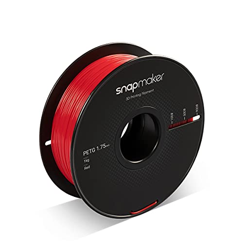 Snapmaker PETG Filament 1.75 Red PETG 1kg Spool - PETG 3D Printer ...