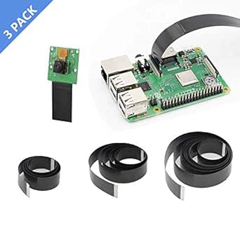 Amazon.com: Raspberry Pi Camera Cable, iUniker 15 Pin Ribbon Flat Cable ...
