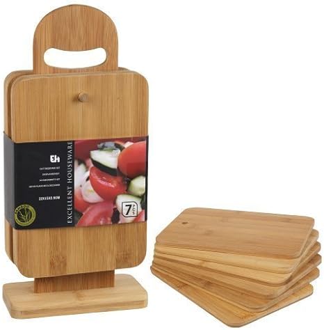 6pcs Chopping Board Set With Display Stand: Amazon.co.uk: Kitchen & Home