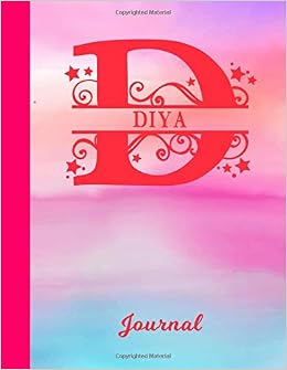Diya: Blank Journal - Personalized First Name & Letter Initial Personal ...