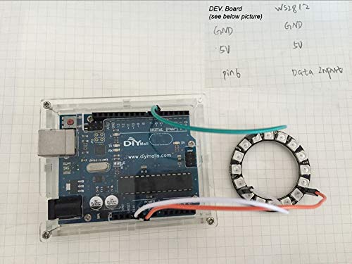 DIYmall 16 Bits 16 X WS2812 5050 RGB LED Ring Lamp Light with ...