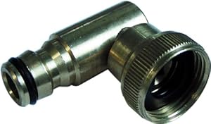 Sanifri 470010115 Right-Angle Hose Connector Solid Brass Uncoated for 3 ...
