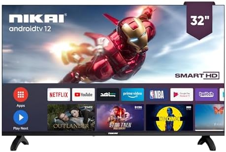 Nikai 32 Inch Smart LED TV | HD 1366 x 768 Resolution | Android TV with ...