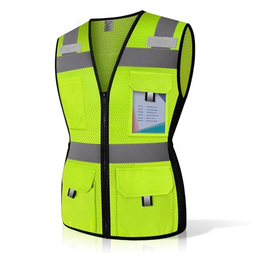 Uno Mejor Reflective Vest for Women, Mesh Womens Safety Vest with 11 ...