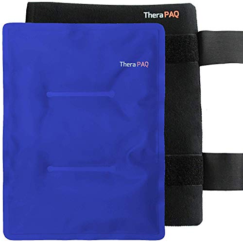 Large Pain Relief Ice Pack with Wrap by TheraPAQ - Elastic Velcro ...