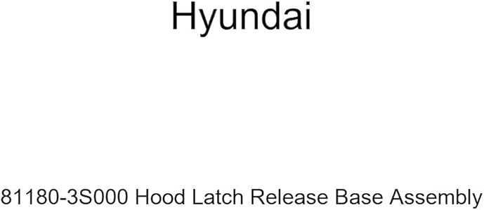 Amazon.com: Genuine Hyundai 81180-3S000 Hood Latch Release Base ...