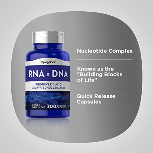 Piping Rock RNA DNA Supplement | 200 Capsules | Ribonucleic Acid ...