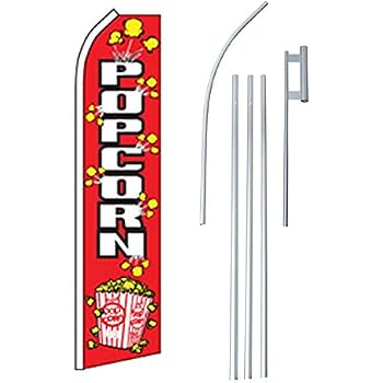 Amazon.com : POPCORN FLAG, 3'x5' banner sign pop corn : Garden & Outdoor