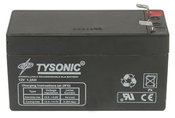 Amazon.com: Tysonic LA-TY-12-1.2 Sealed Lead Acid Rechargeable Battery ...