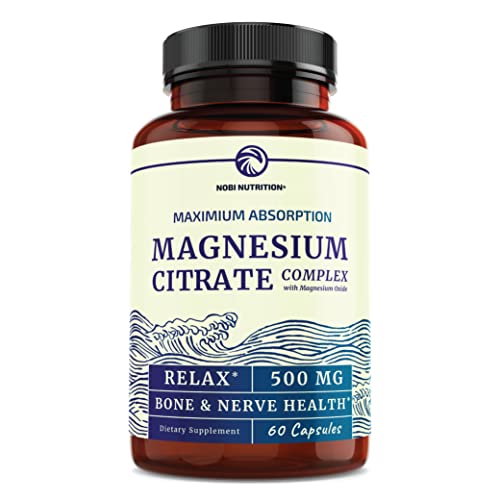Magnesium Citrate Complex | 500 MG | High Absorption Formula | Calm ...