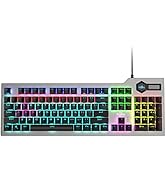 Amazon.com: Fiodio Mechanical Gaming Keyboard, LED Rainbow Gaming ...