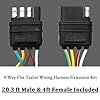 Seamaka 25ft 4 Wire 4 Pin Flat Wishbond Trailer Wiring Harness Kit,4 ...