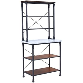 Amazon.com - Townsend Bakers Rack, Durable Wood and Metal Construction ...