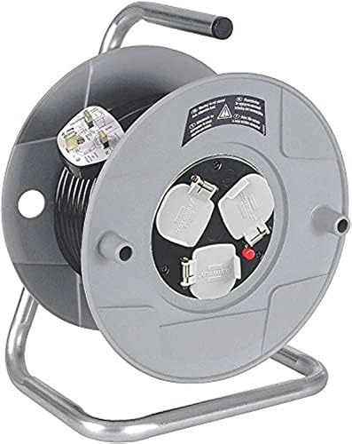 Brennenstuhl Standard 3-way socket cable reel (25m extension cord ...