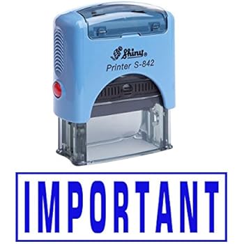 Amazon.com : Urgent TIME Sensitive Self Inking Rubber Stamp (Blue Ink ...