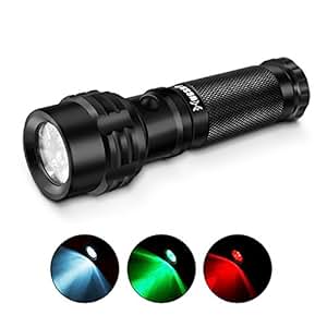 Paragala Outdoor Handheld Tactical Flashlights IPX7 Waterproof Red ...