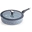 Amazon.com: WaxonWare 12.5 Inch Non Stick Wok With Glass Lid Coated ...