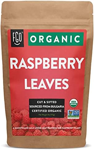 Organic Red Raspberry Leaf | Herbal Tea | 4oz Cut & Sifted Leaves ...