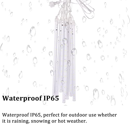 Meteor Shower Lights Christmas Icicle Lights Outdoor 30cm 8 Tubes 192 ...