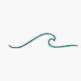 Amazon.com: Blue Beach Wave Sun Shine Vinyl Waterproof Sticker Decal ...