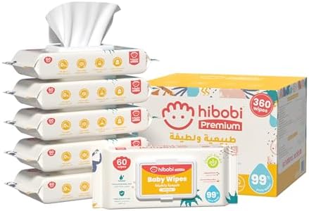 hibobi 99% Pure Water Baby Wipes With Aloe, Gentle Cleansing Baby Wipes ...