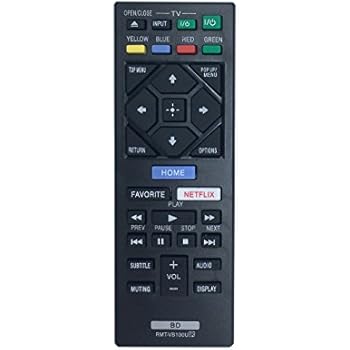 Amazon.com: Replacement Remote Control for Sony BDP-S3700 RMTVB201U ...