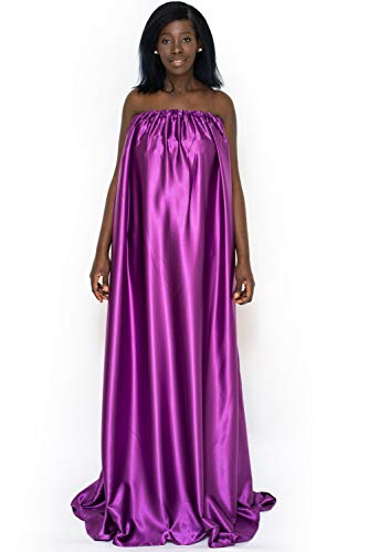 V Steam Gown (purple), Bath Robe, full body covering, soft and sleek ...