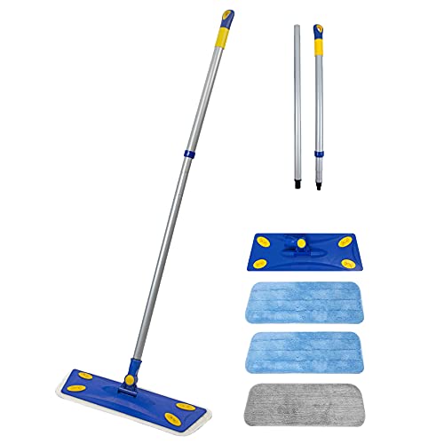 CELOX Professional Microfiber Mop for Hardwood with Telescopic Pole ...