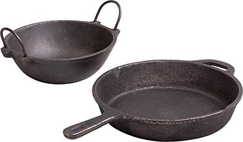 Buy The Indus Valley Pre-Seasoned Cast Iron Cookware Set -Skillet Fry ...