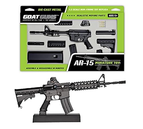 GoatGuns Miniature AR 15 Model Black | 1:3 Scale Diecast Metal Build ...