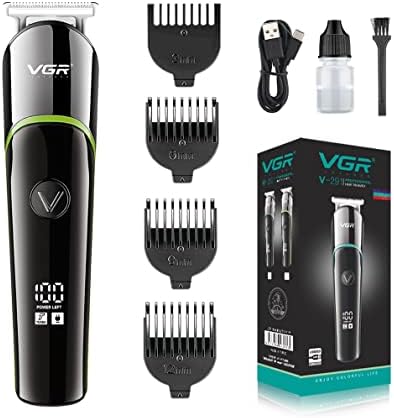 Vgr V-291 Professional Rechargeable Turbo Function Cordless Beard/Hair Trimmer Kit With Guide ...