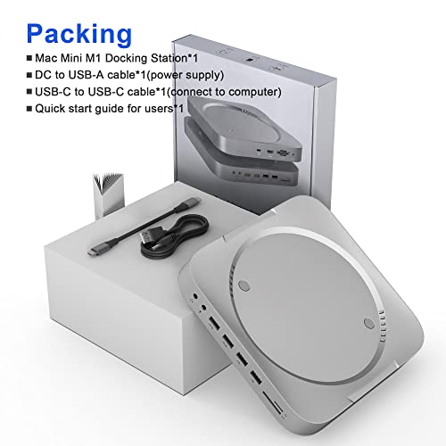 Mac Mini Dock with Hard Drive Enclosure 13-in-1 [SSD/HDD Slot +HDMI+VGA ...