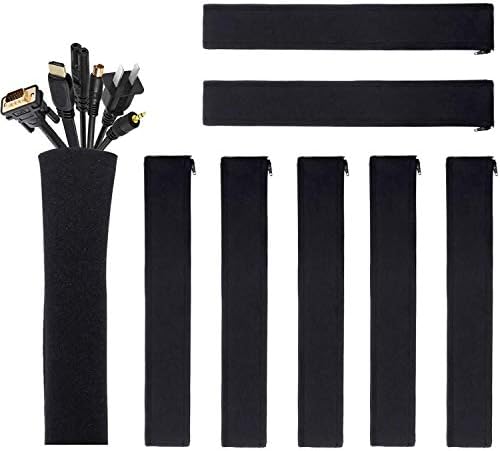 [8 Pcs] JOTO Cable Tidy Management Sleeve, 50 cm Long, Wire Hider Cord ...