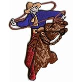 Amazon.com: Cowboy Horse Patch - 4.5x3.5 inch - Embroidered Iron on Patch