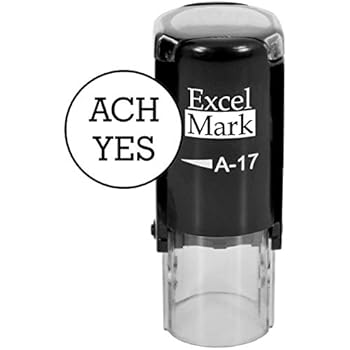 Amazon.com : ExcelMark Custom Round Self Inking Inspection Stamp - 5/8" Diameter (2 Lines ...