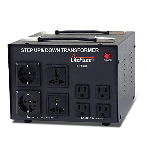 LiteFuze LT Series 5000 Watt Voltage Converter Transformer Step Up/Down ...
