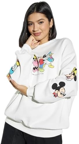 سعر Sp Characters Women Mickey Mouse And Friends Print Sweatshirt L ...