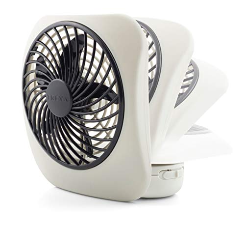 O2COOL Treva 5 Inch Battery Powered Fan Portable Desk Fan 2 Cooling ...