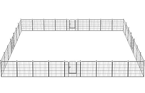 Yaheetech Heavy Duty Metal Pet Playpen - 32-inch Foldable Pets Playpen ...
