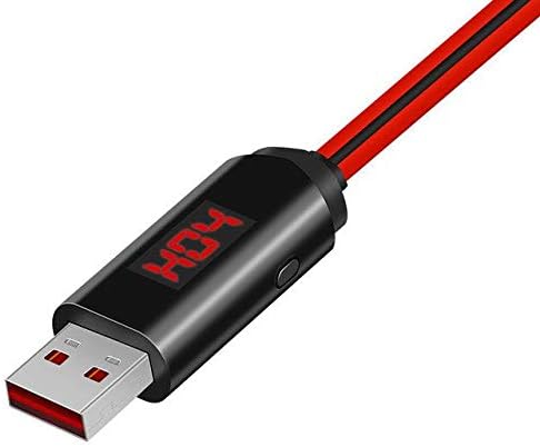 Micro USB Cable Red with Built in Timer and LED Screen Display for ...
