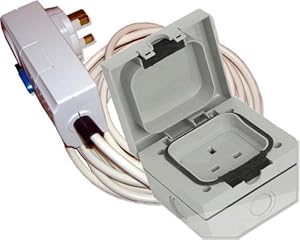 Outdoor Extension cable RCD to 13A IP66 mains socket 10m cable for ...