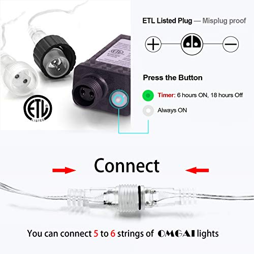 OMGAI 30cm 8 Tubes Meteor Shower Rain Lights with Timer Function - 288 ...